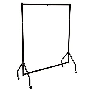 Amazon Basics Heavy Duty Rolling Garment Rack, Hanging Clothes Organizer Rail for Display and Storage, 48 x 60 Inches - Black