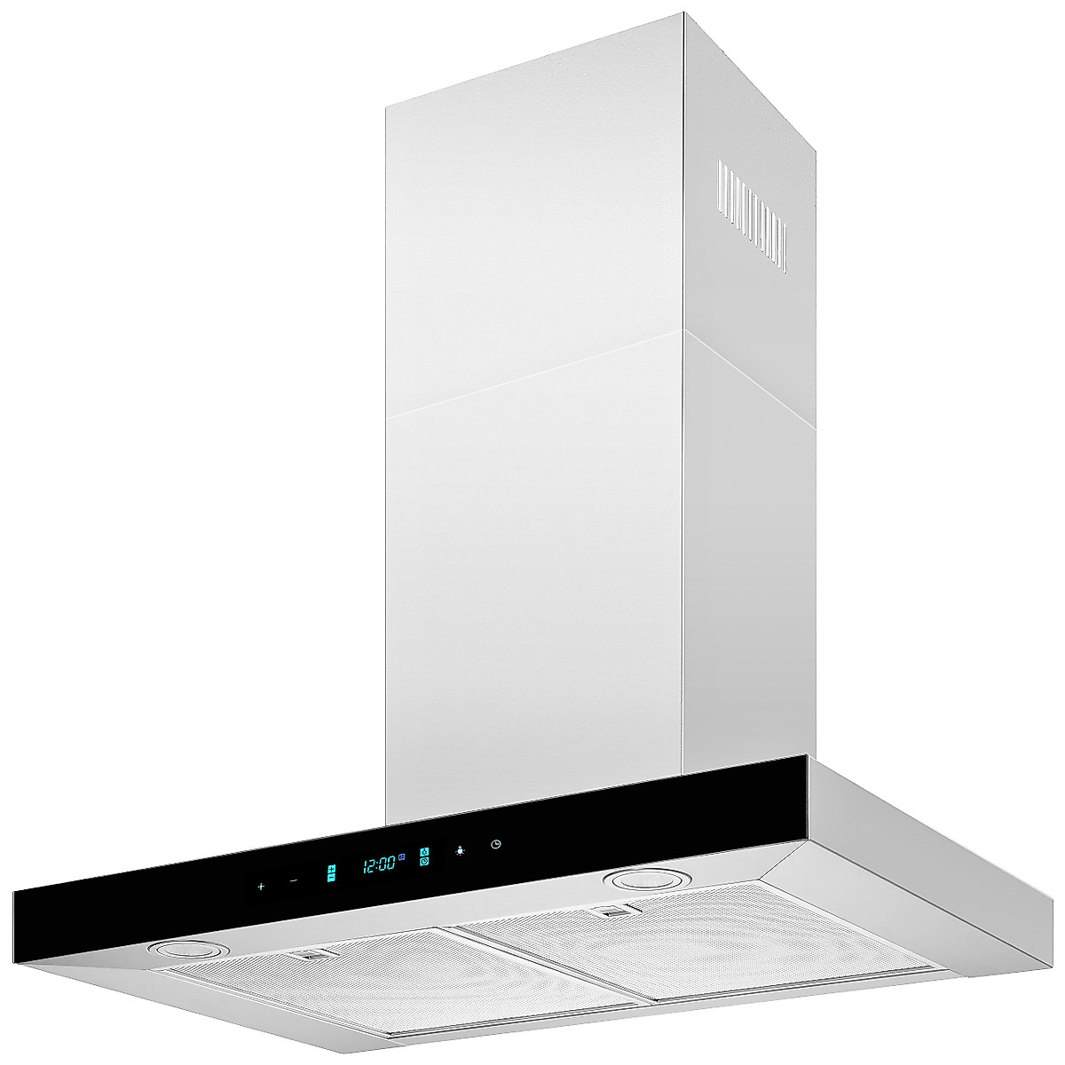 Blue Ocean 30" RHKE3 Stainless Steel Wall Mount Kitchen Range Hood | 760 CFM | LED Lights | PRO PERFORMANCE | LED Touch Panel w/Digital Clock | Ducted/Ductless Convertible Duct