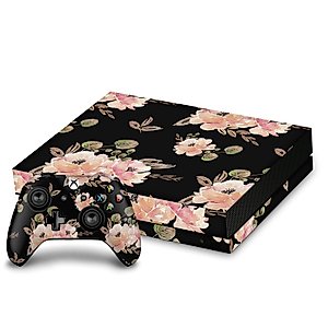 Head Case Designs Officially Licensed Anis Illustration Vintage Black Art Mix Vinyl Sticker Gaming Skin Case Cover Compatible With Xbox One X Console and Controller Bundle