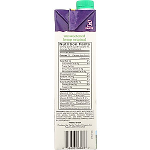 Pacific Natural Foods - All Natural Hemp Milk Unsweetened Original - 32 oz.(pack of 2)