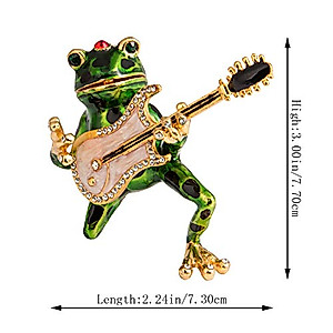 QIFU-Hand Painted Enameled Frog Style Decorative Hinged Jewelry Trinket Box Unique Gift For Home Decor
