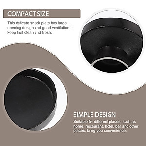 DOITOOL Ceramic Footed Bowl Decorative Pedestal Bowl Fruit Bowl Fruit Tray Dessert Display Stand for Home Kitchen Counter Centerpiece Table Decor 5.11X5.11X2.67 inch, Black