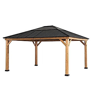 ADUH Outdoor Tent Solid Wood Patio Gazebo Very Strong (Color : D, Size : 9.4H x 11W x 13D)