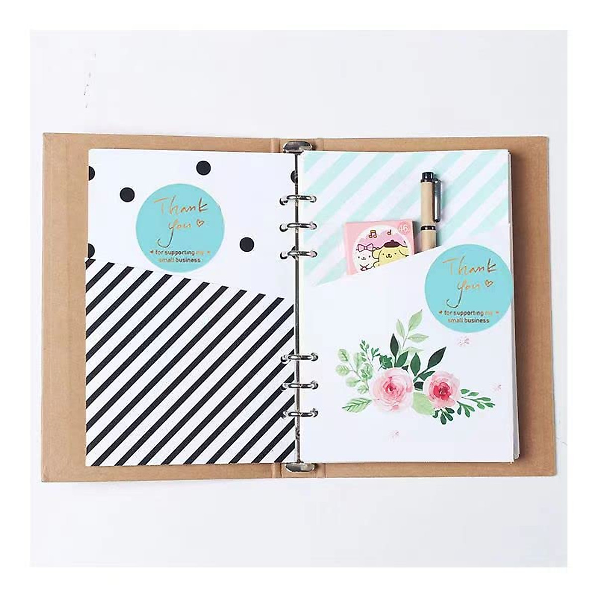 600 Pcs Thank You Stickers and Cards Set, 1.5 Inch Waterproof Thank You Stickers Small Business Supplies for Packaging Envelopes,DIY Decoration,Variety Business, Gift Bags,Retail Shop