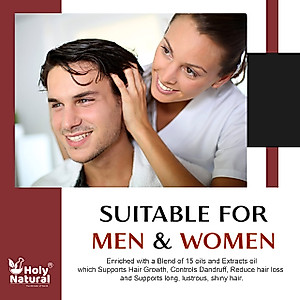 100% Natural Onion Black Seed Hair Oil (8.45 fl oz / 250 ml) I Supports long, lustrous & shiny hair I No mineral