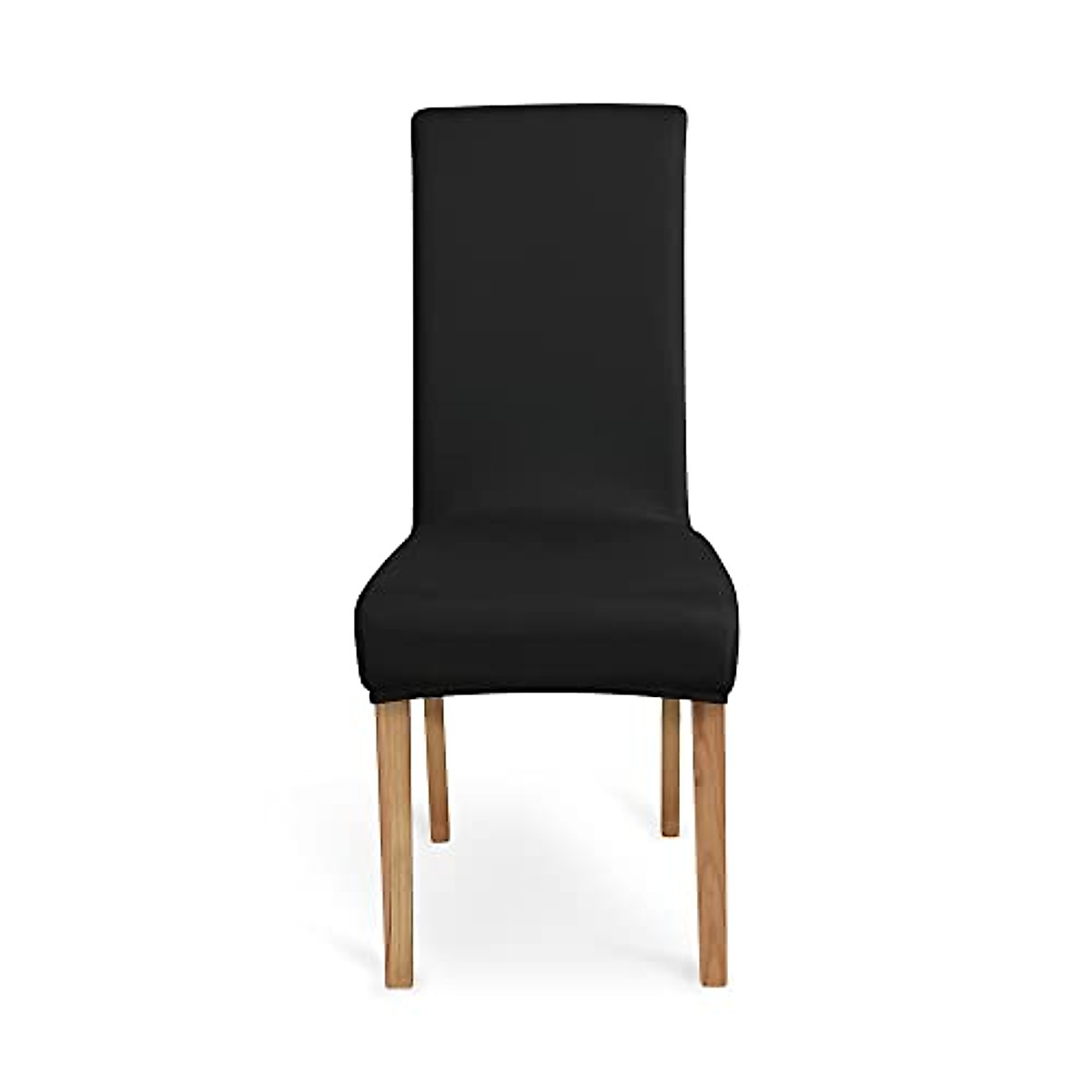 Amazon Basics Stretch Dining Chair Slipcover, Set of 4, Black