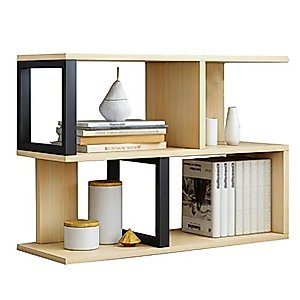 Metal Bookshelf Bookcase Magazine Rack Shelf Partition Stratification Storage Rack Display Stand Office Home Living Room Bedroom MUMUJIN (Size : 60X24X65CM)