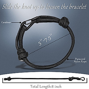 Twilumin Sweet 16 Birthday Gifts for Boy, Adjustable Black Rope Bracelet as Unique Birthday Gift Ideas for 16 Year Old Boy, Happy 16 Birthday Bracelet as Bday Jewelry Present for Him