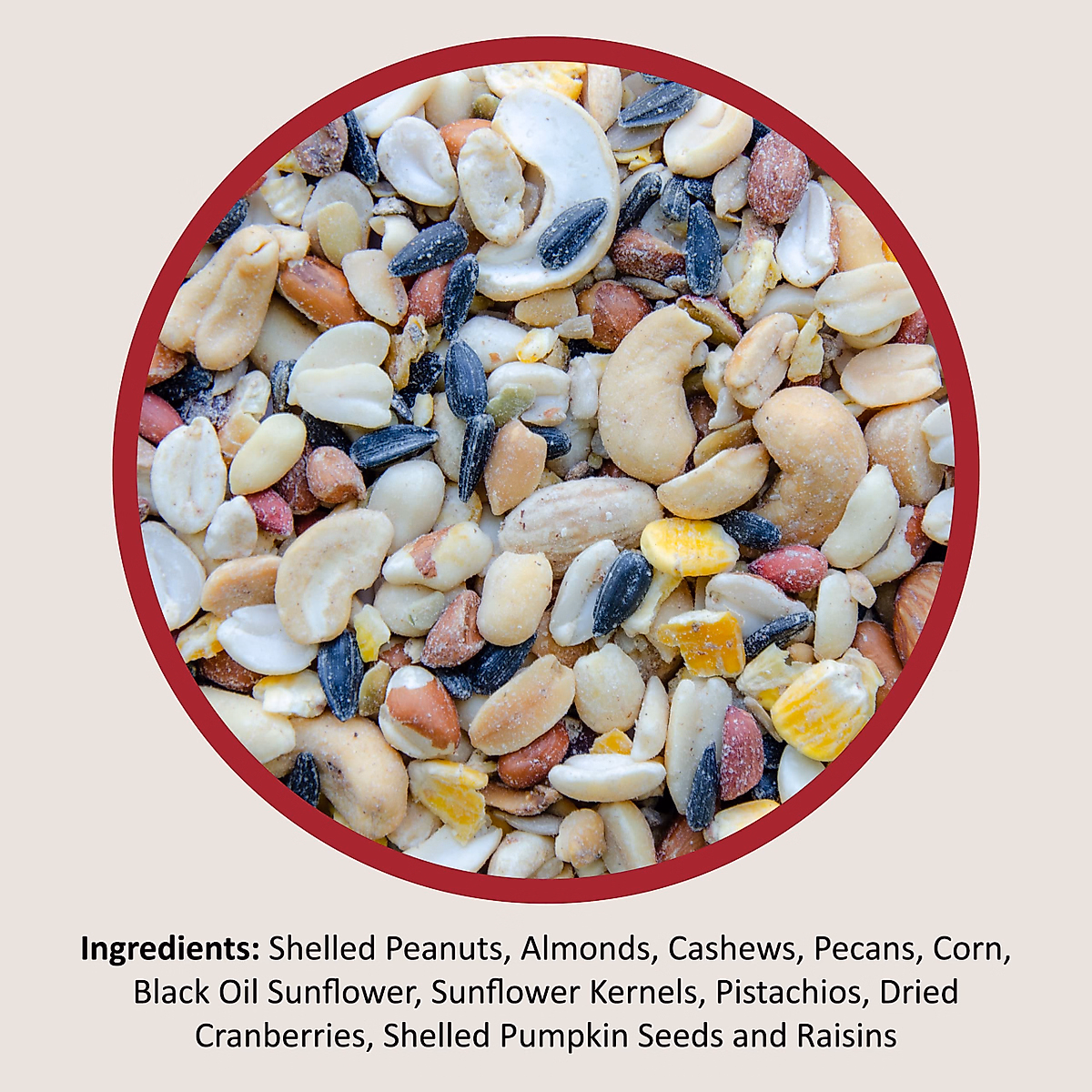 Lyric Fruit and Nut Wild Bird Seed - High Energy Wild Bird Food Mix - Attracts Woodpeckers, Chickadees & Other Songbirds - 5 lb bag