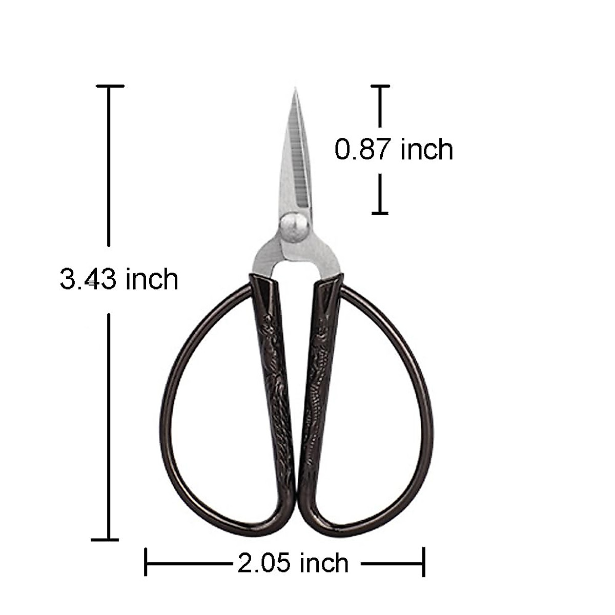 Aesosor 3.3-inch Small Sewing Embroidery Scissors, Stainless Steel Little Scissors Sharp Tip Detail Shears for Sewing Crafting, Art Work, Cross Stitch Cutting, Handcraft, Needlework DIY Tools Black