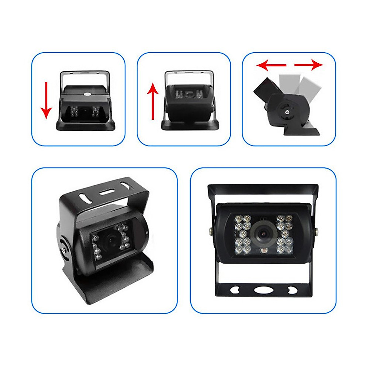 4 Pin Vehicle Backup Camera,Rear View Camera,Car Reversing Camera for RV Camper Truck Pickup Bus Waterproof Shockproof Night Vision Wide View Angle 12V 24V