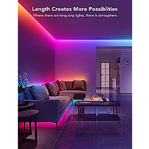 Govee RGBIC LED Strip Lights, 65.6ft Smart LED Lights for Bedroom, Bluetooth LED Lights APP Control, DIY Multiple Colors on One Line, Color Changing LED Lights Music Sync, Holidays,2 Rolls of 32.8ft