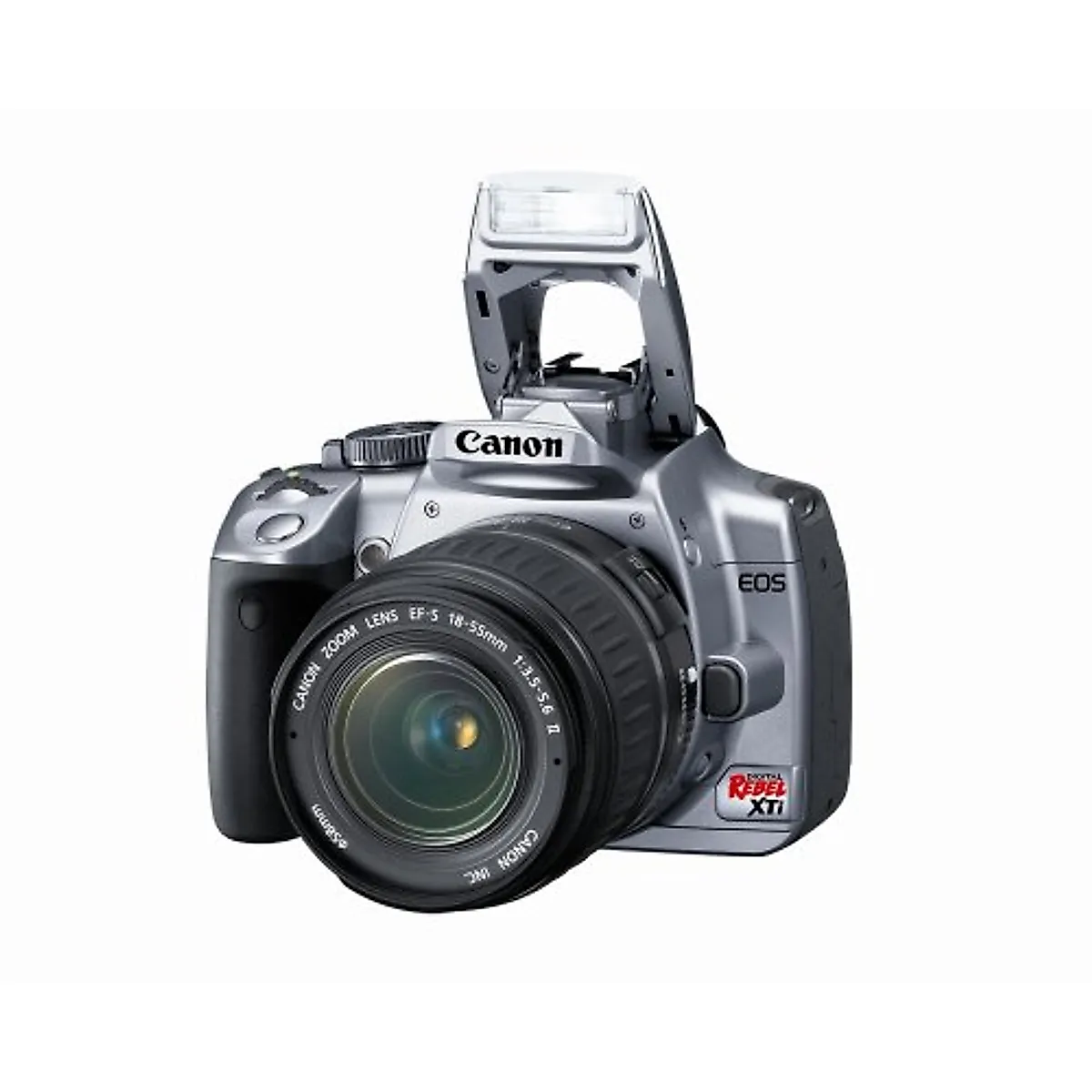 Canon Rebel XTi DSLR Camera with EF-S 18-55mm f/3.5-5.6 Lens (Silver) (OLD MODEL)