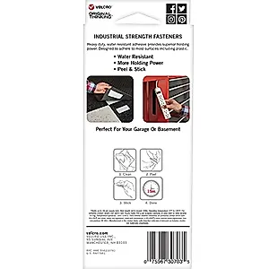 VELCRO Brand Heavy Duty Fasteners | 4x2 Inch Strips with Adhesive 8 Sets | Holds 10 lbs | Black Industrial Strength Stick On Tape | Indoor or Outdoor Use (VEL-30703-USA)