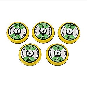 Ouya 5PCS 2" 1/4"-20 Thread Hook and Loop Backing Pad Buffing Plate for Air Sander and Dual Action Car Polisher