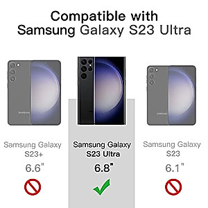 JETech Slim Fit Case for Samsung Galaxy S23 Ultra 5G 6.8-Inch, Soft TPU Thin Protective Phone Cover with Matte Finish, Shockproof (Black)