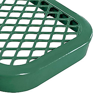 Global Industrial 72" L Expanded Metal Mesh Bench w/Back Rest, Green