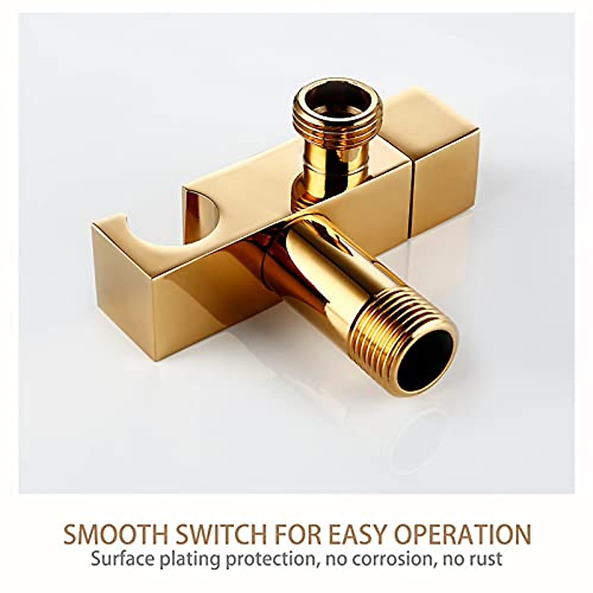 MINJING Bidet Sprayer for Toilet, Baby Cloth Diaper Sprayer, Brass Handheld Bidet Attachment for Personal Hygiene, Pet Shower, Wall Mount Bidet Faucet Gold