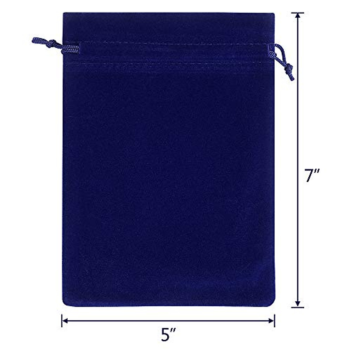 Lucky Monet 25/50/100PCS Velvet Drawstring Bags Jewelry Pouches for Christmas Birthday Party Wedding Favors Gift Candy Headphones Art and DIY Craft (50Pcs, Royal Blue, 5” x 7”)