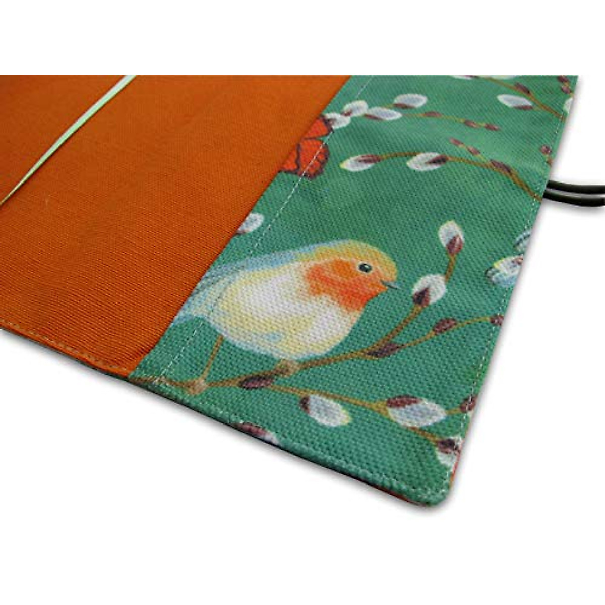 Fabric Book Sleeve Cover, Washable Novel Protector - Bird Design, Padded Book Protector for Adult, Planner Book Case, Hard Books Covers for Paperback 5.5 x 8.2 x 1.6 (Bird)