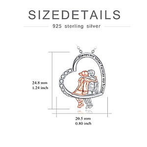 WINNICACA Sister Birthday Gifts Best Gifts for Sister from Brother Sterling Silver Sister Necklace Always My Sister Forever My Friend Jewelry to My sister Gifts for Sister Birthday from Brother