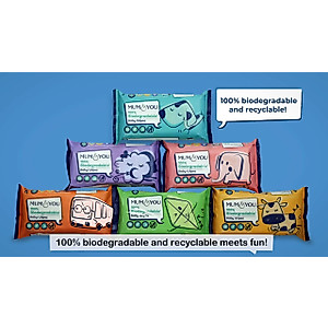 Mum & You Biodegradable Compostable Vegan Registered Plastic Free Baby Wet Wipes with Recyclable Packaging, 99.4% Water, 0% Plastic, Hypoallergenic & Dermatologically Tested (Pack of 6)