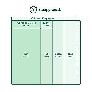 Sleepyhead 2-Inch Twin XL Mattress Topper - Gel-Infused Memory Foam Topper with Washable Cover - College Dorm Room Essential (Twin XL, 2'' Gel Topper)