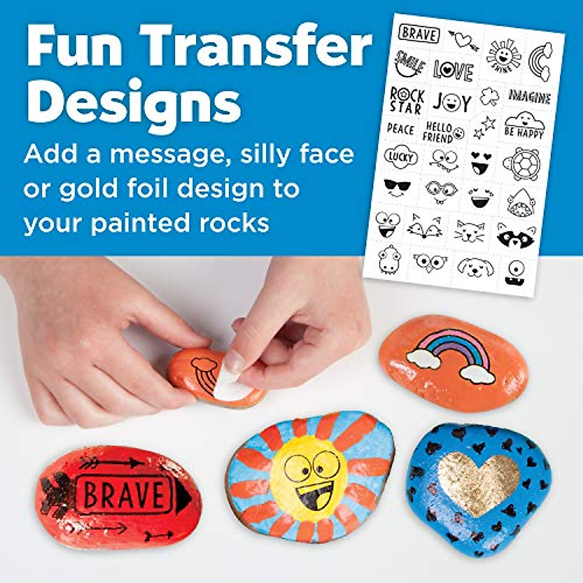 Creativity for Kids Hide & Seek Rock Painting Kit - Arts & Crafts For Kids - Includes Rocks & Waterproof Paint