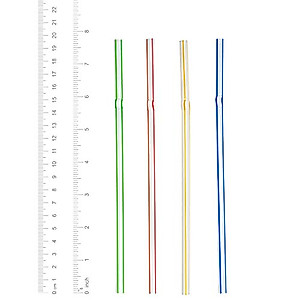 [200 Pack] Flexible Disposable Plastic Drinking Straws - 7.75" High - Assorted Colors Striped