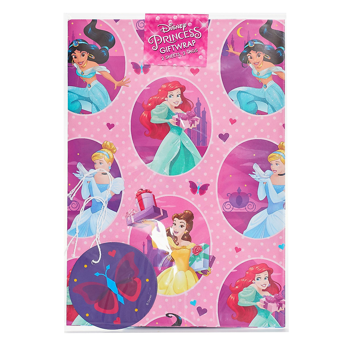Disney Princess Wrapping Paper - Girls Wrapping Paper - Kids Wrapping Paper, Multicolor