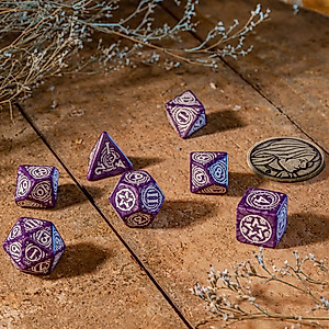 Q-Workshop Witcher Dice Set. Yennefer - Lilac and Gooseberries