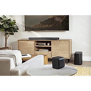 Polk True Surround III 5.1 Channel Wireless Surround Sound System, Includes Sound Bar, L & R Rear Surrounds and 7'' Subwoofer, Dolby Digital Decoding, Built-in Bluetooth, Easy Setup, Black