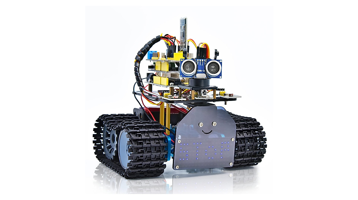 KEYESTUDIO Mini Tank Robot V2 Kit for Arduino - Light & Obstacle Avoidance
