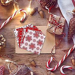 EXCEART Patchwork Fabric 50pcs Christmas Cotton Fabric Christmas Quilting Fabric Bundles Snowflake Santa Tree Patterns for Christmas Holiday DIY Craft Sewing Quilted