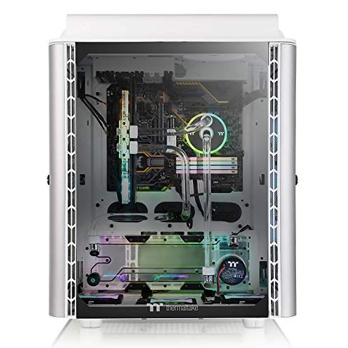 Thermaltake Level 20 HT Snow Edition 4 Tempered Glass Type-C Fully Modular E-ATX Full Tower Computer Chassis with 2 140mm Top Fan Pre-Installed CA-1P6-00F6WN-00