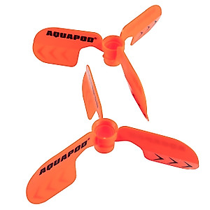 AquaPod Screw on Curved Water Rocket Fins (2 pk)- Compatible with any 2 Liter Bottles - Makes Bottle Spiral in Air & Helicopter to Ground - Fun Outdoor Science Toy - Accessory to Water Rocket Launcher