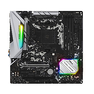 ASRock B450M STEEL LEGEND Socket AM4/ AMD Promontory B450/ DDR4/ Quad CrossFireX/ SATA3&USB3.1/ M.2/ A&GbE/ MicroATX Motherboard