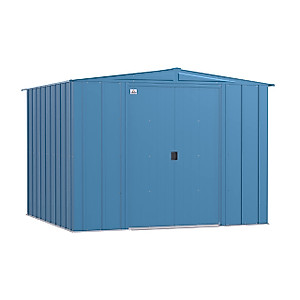 Arrow Classic Steel Storage Shed, 8x8, Blue Grey