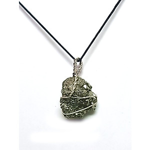 ASTROGHAR Natural Golden pyrite Wealth Finance Rough Raw Uneven shape Crystal pendant For Men And Women, Standard, crystal, PYRITE