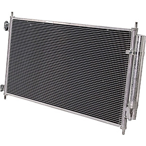 Kool Vue A/C Condenser Compatible With 2008-2012 Honda Accord, Fits 2012-2015 Crosstour, Fits 2010-2011 Accord Crosstour With Receiver Drier