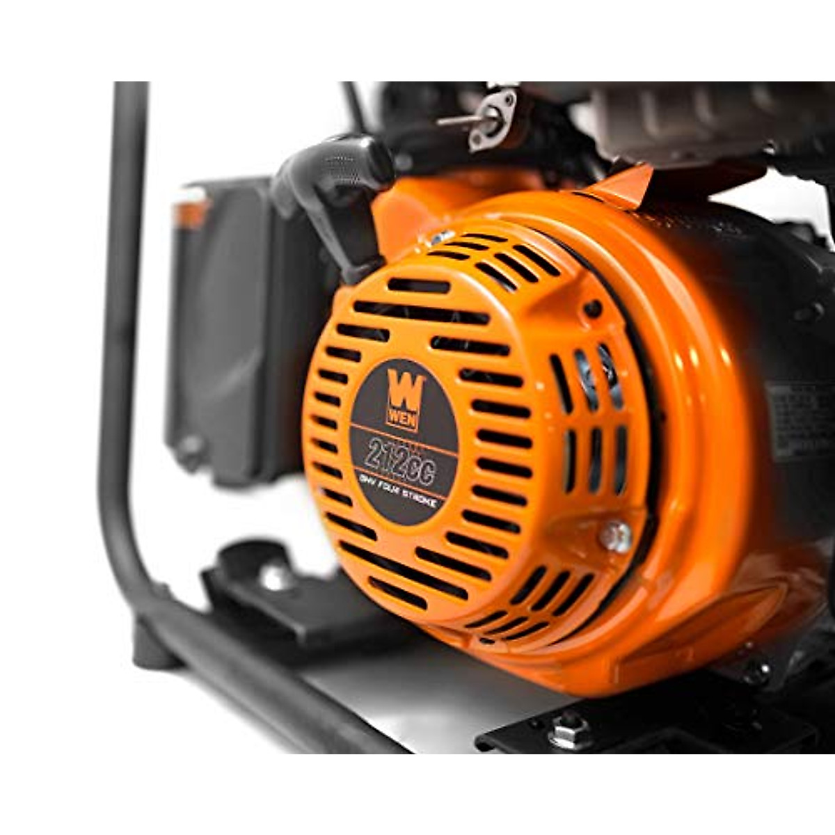 WEN GN400i RV-Ready 4000-Watt Open Frame Inverter Generator, CARB Compliant, Black/orange