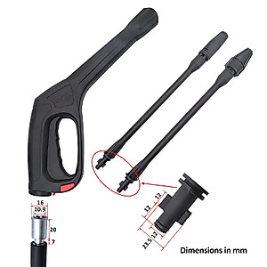 Bear Force High Pressure Water Spray Gun Wand Nozzle, Replacement Pressure Washer Gun Compatible with Portland Pulsar Husky Powerwasher TaskForce TaskMaster ShopForce Electric Pressure Washers