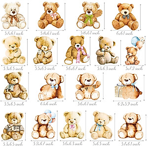 20pcs Bear Baby Shower Party Hanging Swirls Teddy Bear Baby Shower Decorations We Can Bearly Wait Ceiling Swirls for Brown Bear Kids Birthday Gender Reveal Wedding Bridal Shower Party Supplies