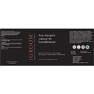 iGroom Pro-Keratin Leave-in Dog Conditioner, Luxury Pet Beauty Care, Keratin Treatment, Excellent Detangling, Made in USA, 16 oz