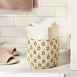 Popular Bath 843941 Seraphina Waste Basket,Ivory