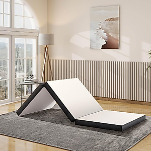 3 Inch Memory Foam Mattress Topper Twin XL,Medium Firm Foldable Mattress Pad for College Dorm,Breathable Cooling Mattress Topper for Body Support,Twin XL Size Portable Mattress for Adults