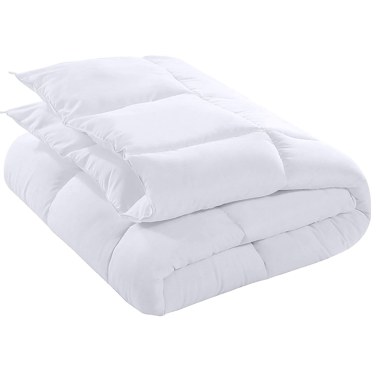 Utopia Bedding Comforter Duvet Insert - Quilted Comforter with Corner Tabs - Box Stitched Down Alternative Comforter (Twin, White)