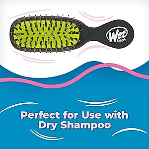 Wet Brush Mini Shine Enhancer Hair Brush, Black - Exclusive Ultra-soft IntelliFlex Bristles - Natural Boar Bristles Leave Hair Shiny And Smooth For All Hair Types - For Women, Men, Wet And Dry Hair