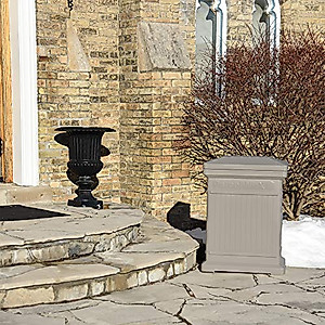 RTS Home Accents ParcelWirx Premium Vertical Storage Cabinet/Lockable Package Delivery Box with Lift Off Lid, Prestige Pewter