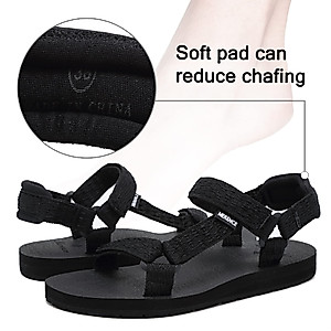 CIOR Women's Sport Sandals Hiking Sandals with Arch Support Yoga Mat Insole Outdoor Light Weight Water Shoes-U119SLX022-balck-39A